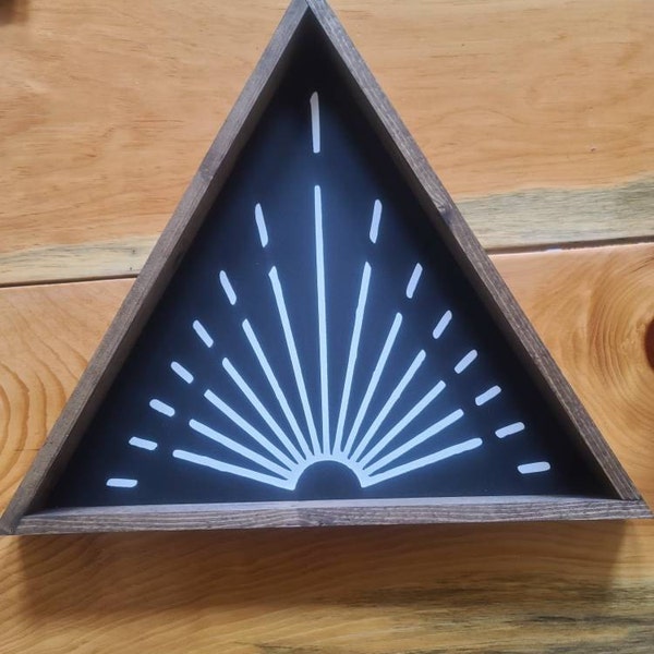 Triangle Ray Wood Sign - Etsy