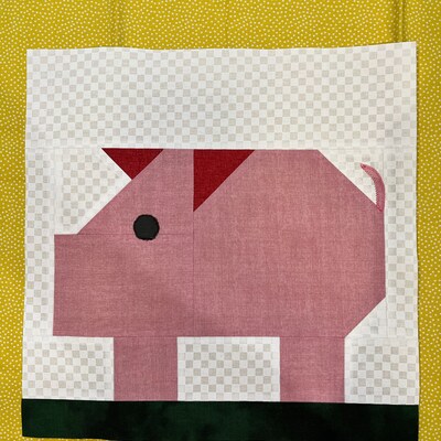 Patch Pig Quilt Block Digital Download - Etsy