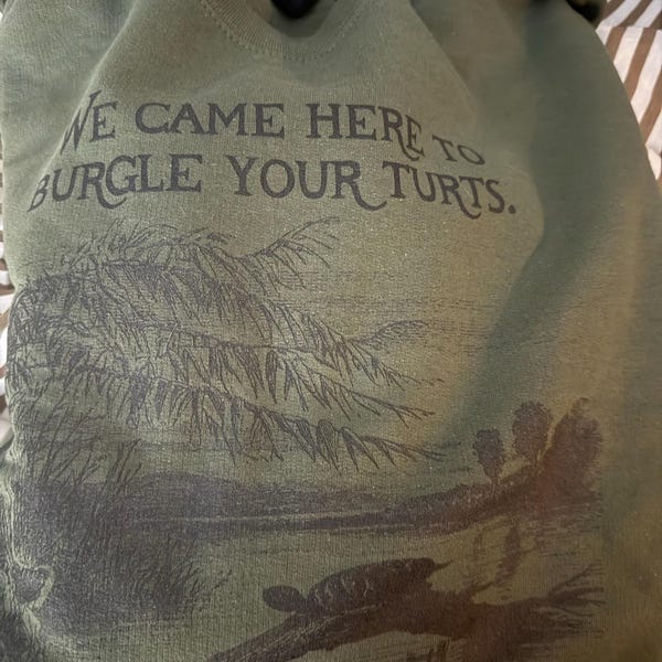 Burgle Your Turts Sweatshirt, Halloween Sweatshirt, Over the Garden ...