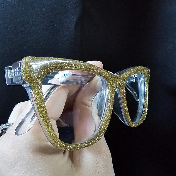 Glitter Seashore Eyeglass Toppers Made to Fit Eyeglasses Such as Pair ...