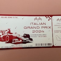 Personalised Grand Prix Ticket, Foil Voucher, Motor Car Racing Voucher ...
