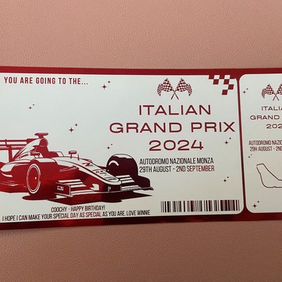Foil Grand Prix Ticket, British Grand Prix, Foil Voucher, Car Racing ...