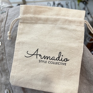 100 Organic Cotton Drawstring Bag Personalized Jewelry - Etsy