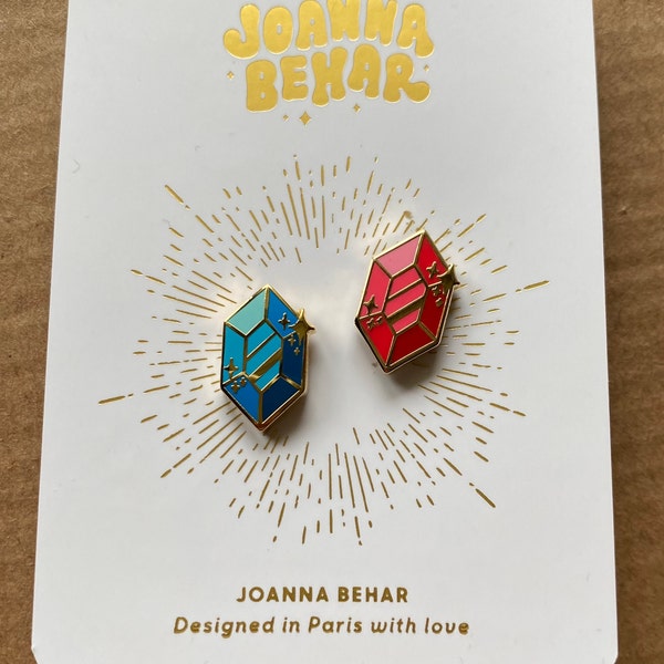 Mini Gem Pins | Crystal Cute Mini Multicolor Gamer Diamond Enamel Pins ...