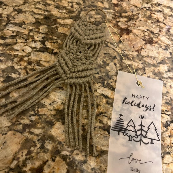 Personalized Macrame Keychain, Christmas Gifts for Her, Bulk Gifts - Etsy