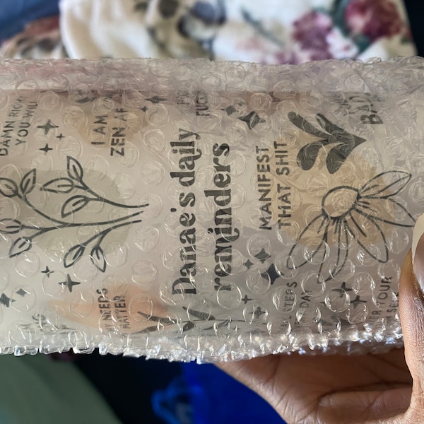 Custom Name Daily Reminders Glass Tumbler Mental Health Tumbler Daily ...