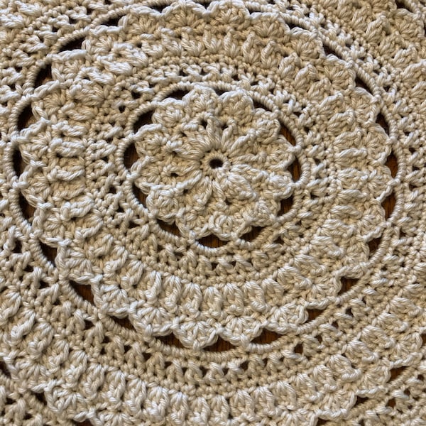 Round Crochet Blanket Pattern: Lacy Shell Design (digital PDF Download ...