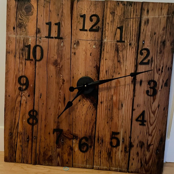 Large Wall Clock Kit With Raised Numbers - Pallet Clock - DIY - Spool ...