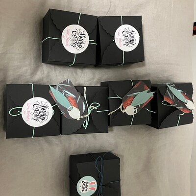 10x Kids Party Birthday Dino Box 16x4x8 Handle Blue Green Baby - Etsy ...