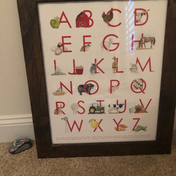 Farm Alphabet Nursery Print, Farm ABC Wall Art, Farm Alphabet Poster ...