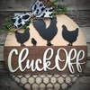 Cluck off Chicken Sign, Digital Download, Round Door Hanger Svg ...