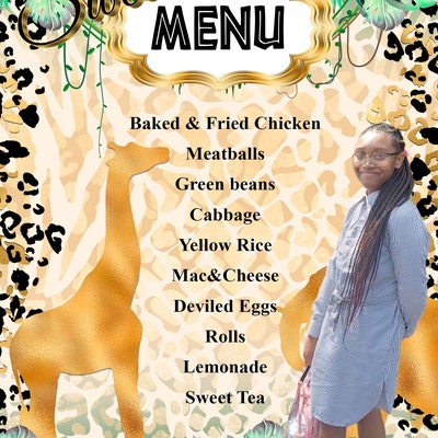 SAFARI MENU CARDS, Jungle Safari Menu Table Card, Jungle Safari Menu ...