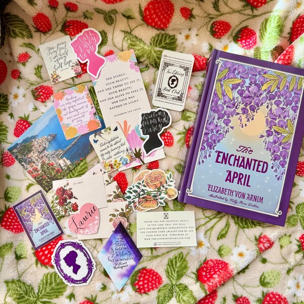 The Enchanted April Book - Gold Edges - Custom Illustrated Edition - Etsy