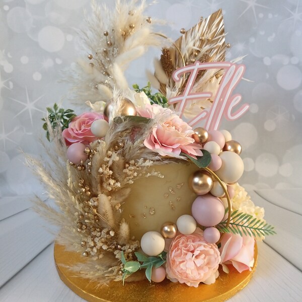 Double Layer Acrylic Cake Topper Name and Number Acrylic Double Layered ...