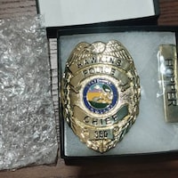 Chief Hopper Hawkins Police Badge and Name Tag Prop Replica From ...