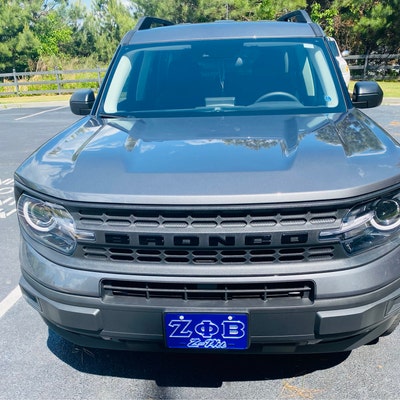 ZPB Z-phi License Plate Blue Background Mirror Outline - Etsy