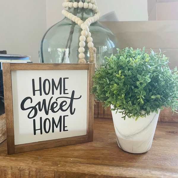 Home Sweet Home Wooden Sign / Mini Sign / Tiered Tray Sign / Entryway ...