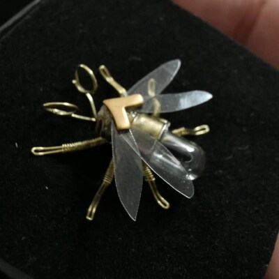 Save the Bees Tiny Steampunk Clockwork Bee Pin Brooch Handmade ...