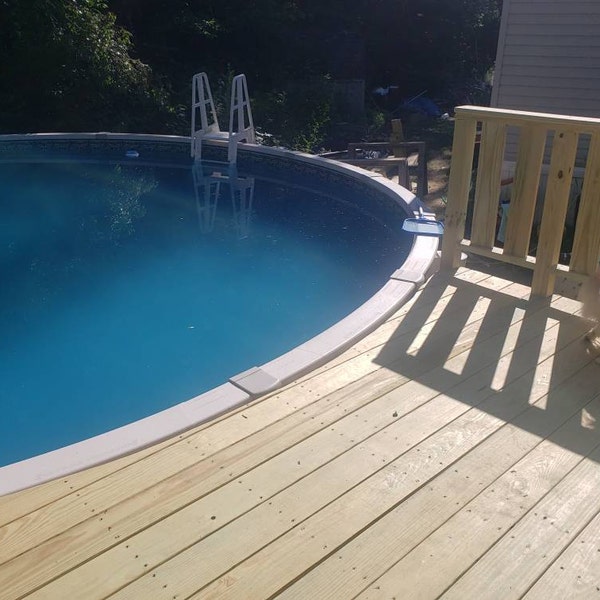 Plans for Above Ground Pool Deck 12x14 24' Round Pool 52 High - Etsy