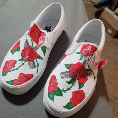 Custom Painted Vans // Completely Customizable Handpainted Shoes / Slip ...