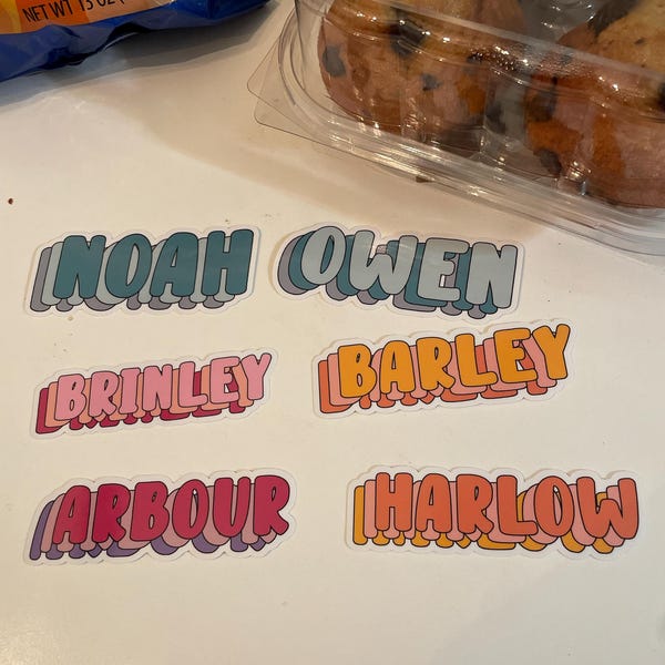 Waterproof Name Decal - Personalized Vinyl Sticker - NAME STICKER ...