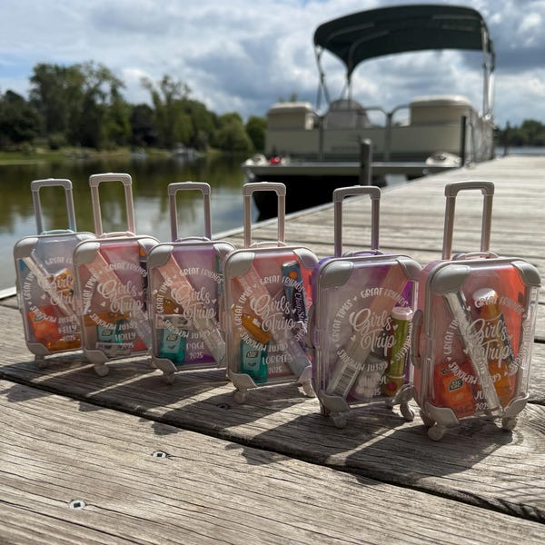 Girls Trip Travel Mini Suitcase Party Favors Hangover Recovery Kit ...