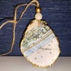 Nantucket Massachusetts Map Oyster Shell Ornament, Decoupage Shell ...