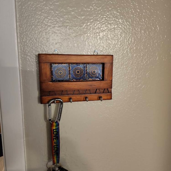 Key Holder for Wall, Key Rack, Key Hanger, Mexican Tile, Ceramic Tile ...