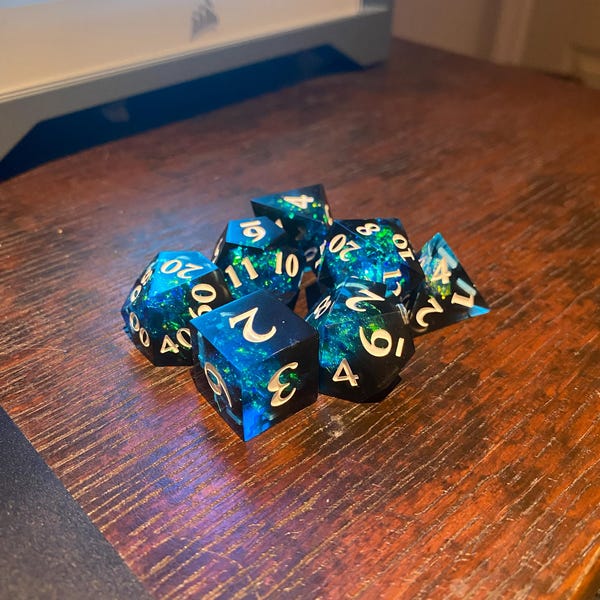 Metal Spikes D&DRPG Dice Set, Dungeon and Dragon, Polyhedral Metal Dice ...
