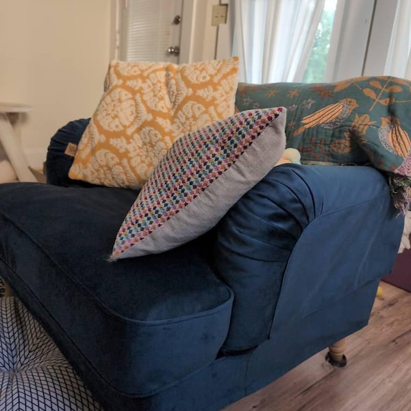 STOCKSUND Armchair Cover, Handmade Natural Linen Slipcover - Custom ...
