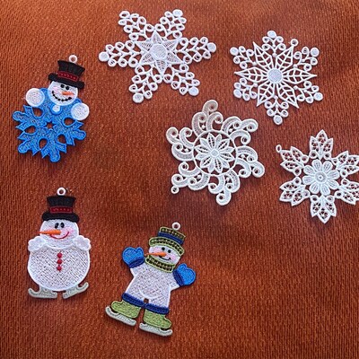 FSL Cuddly Snowmen Free Standing Lace Machine Embroidery Designs ...