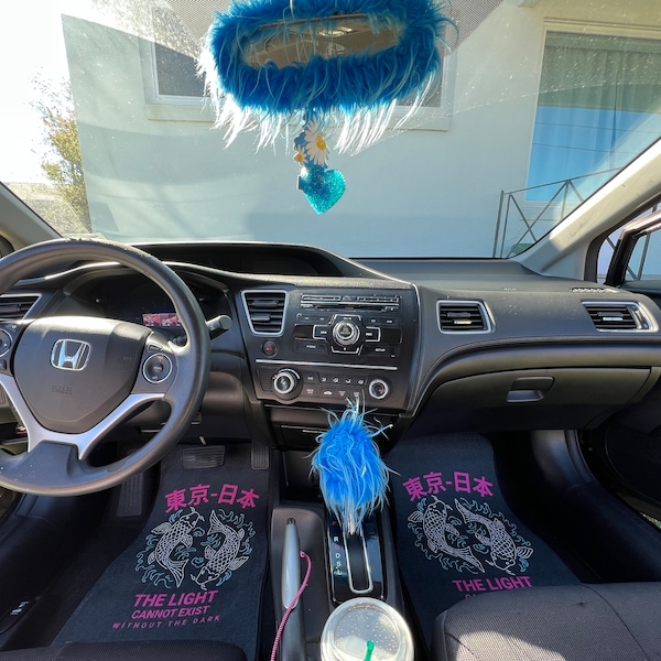 Vaporwave Car Floor Mat, Koi Fish, Goldfish, Cute Car Accessories for ...