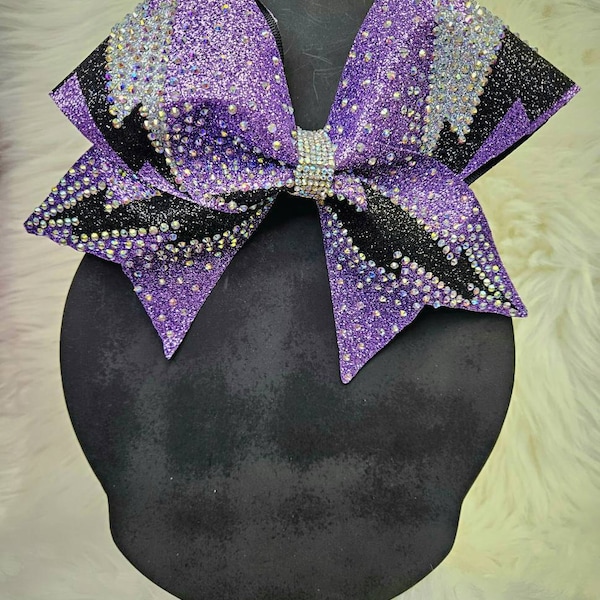 Cheer Bow Design "awareness Tails" SVG Rhinestone Template Also for Pom ...