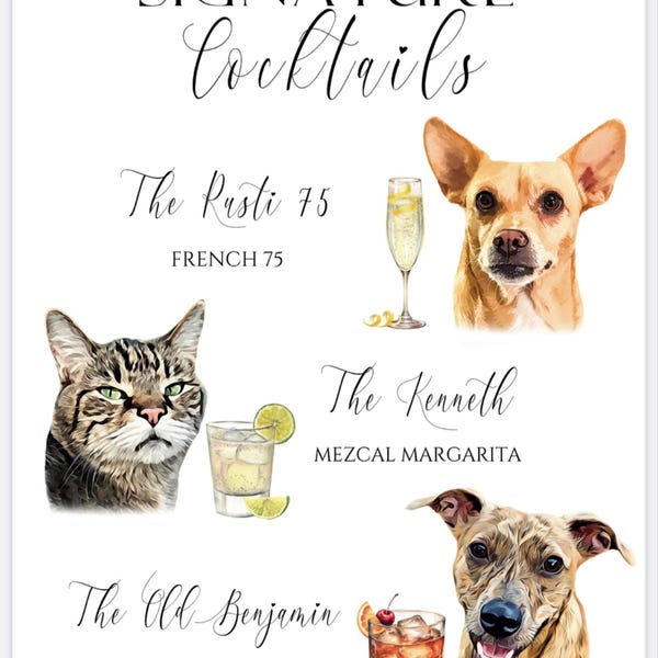 Signature Drink Sign Dogs, Signature Drink Sign Dog, Signature Drinks ...