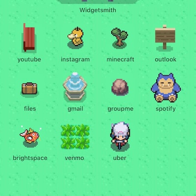 Ios 293 Icons Pokemon Red Blue Version iPhone IOS14 App Icons Widgy ...