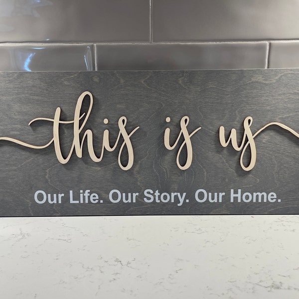 This is Us Sign Custom Wood Sign Rustic Home Decor Our First Home Our ...