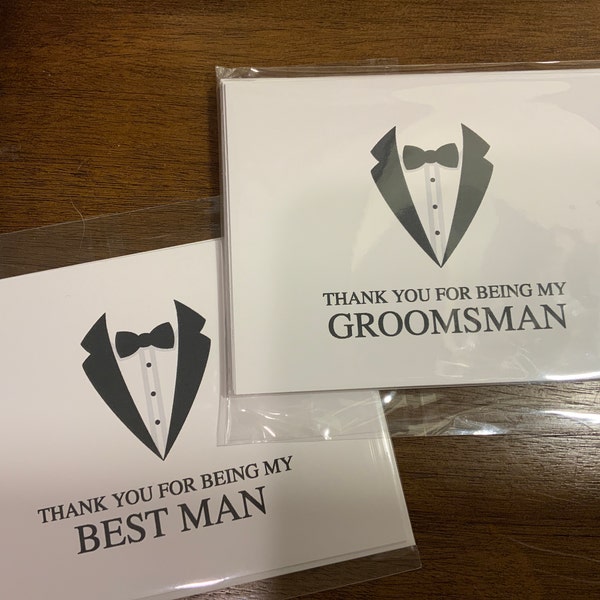 Best Man Thank You Card | Thank You for Being My Best Man - Etsy