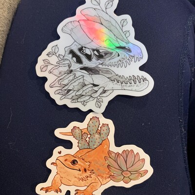 Holographic Dinosaur Stickers - Etsy