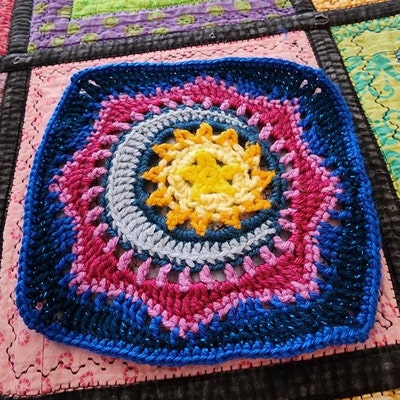 TANGLED Sun Crochet Square Pattern / PDF Written Pattern / English - Etsy