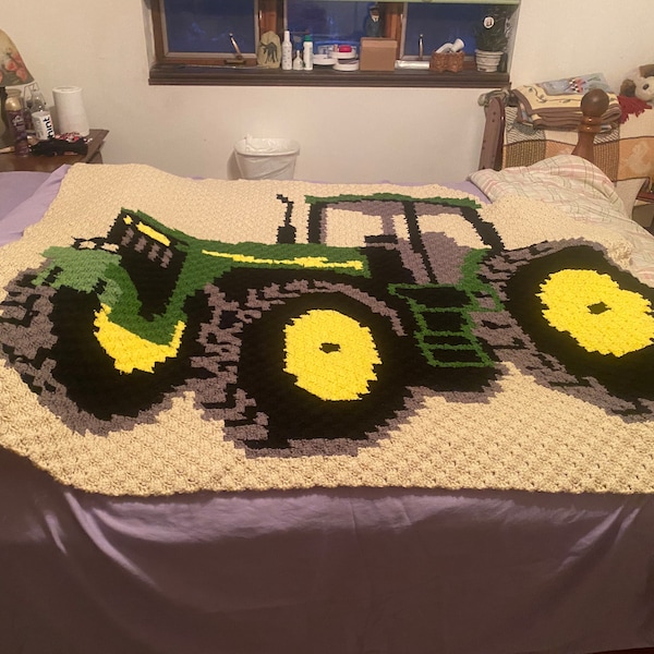 Tractor Afghan Crochet Pattern: C2C Graph (PDF Pattern) - Etsy