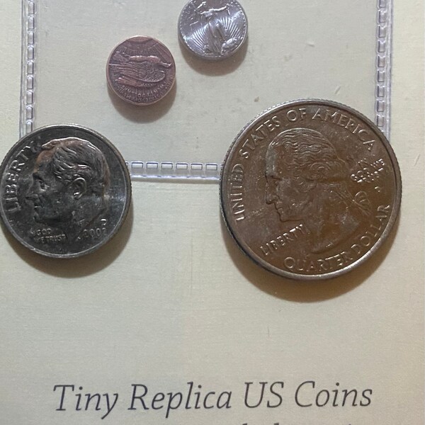Set of Super Tiny Copper and Silver Replica US Coins - Etsy