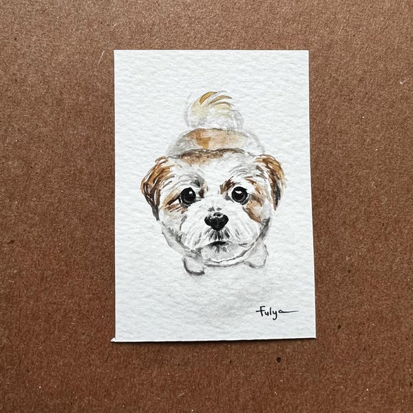 Custom Watercolor Pet Portrait, Commission Artwork, Cat, Guinea Pig ...