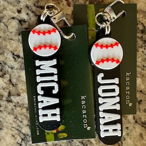 Baseball Personalized Keychain / Keyring / Bag Tag / Name Tag 3D ...