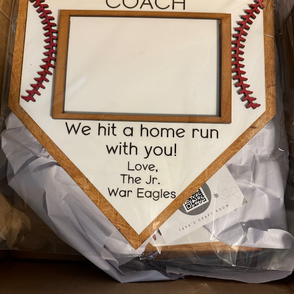 Baseball Coach Sign, Baseball Home Plate Sign, Baseball Coach Gift ...