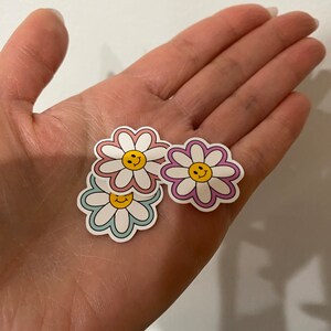 Mini Daisy Smiley Face Sticker Mini Sticker Smiley Face - Etsy