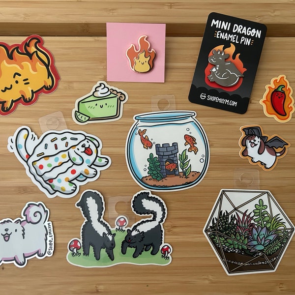 Fishbowl Clear Vinyl Sticker | Goldfish Sticker | Cute Pets ...