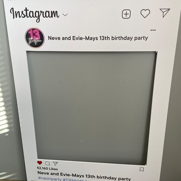 Customisable Social Media Selfie Frame Bespoke Instagram Effect ...