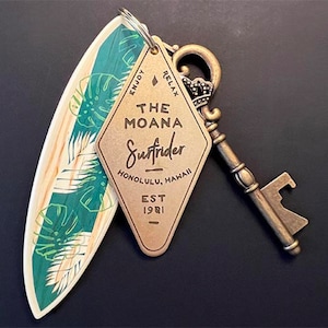 Personalized Retro Hotel Keychain // Gold Key Ring // Personalised Key ...