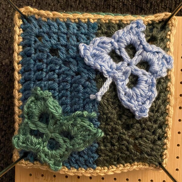 Fish Granny Square Crochet Pattern | Crochet Jungle Blanket | Crochet ...