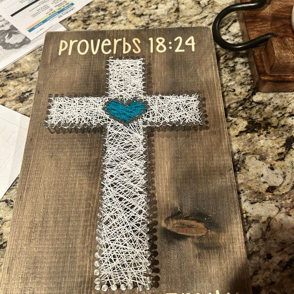 Cross String Art DIY Kit, Catholic Art, Catholic Gifts, Cross String ...